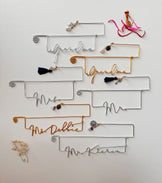 Personalized Wire Name Bookmark – Vertical – Paper Pliers